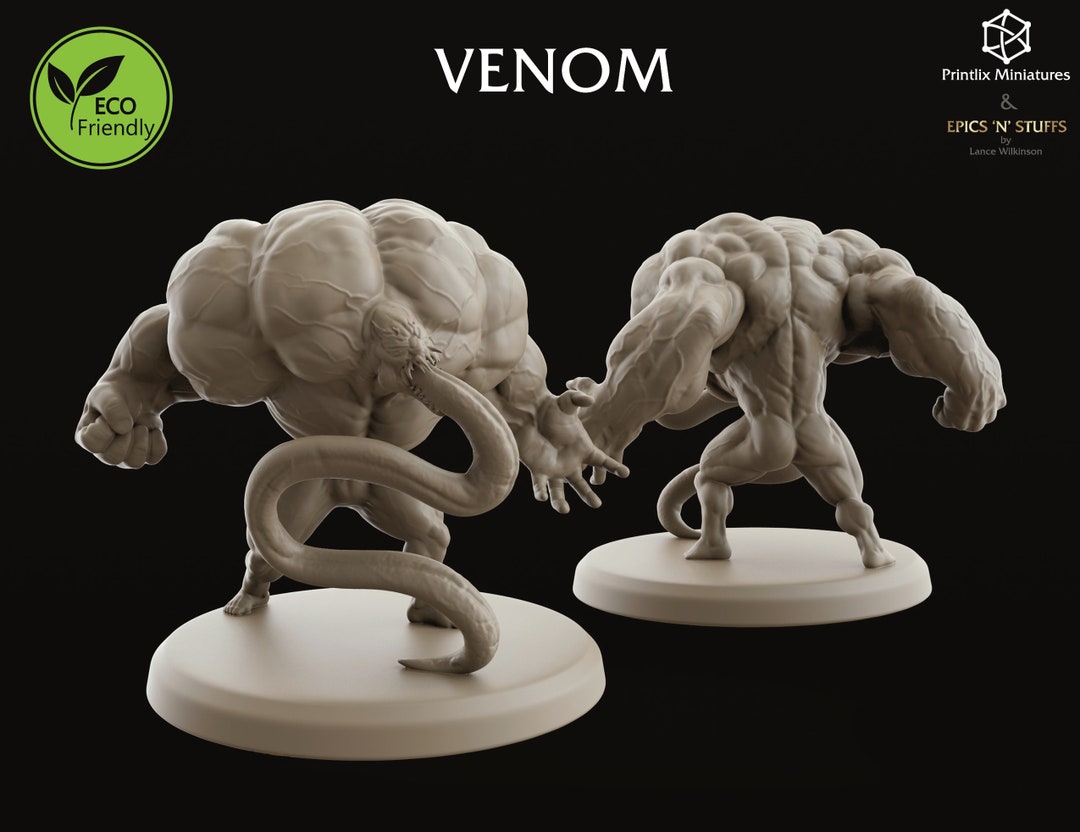 Venom Miniature Dungeons and Dragons Miniature RPG Tabletop Resin 3D ...