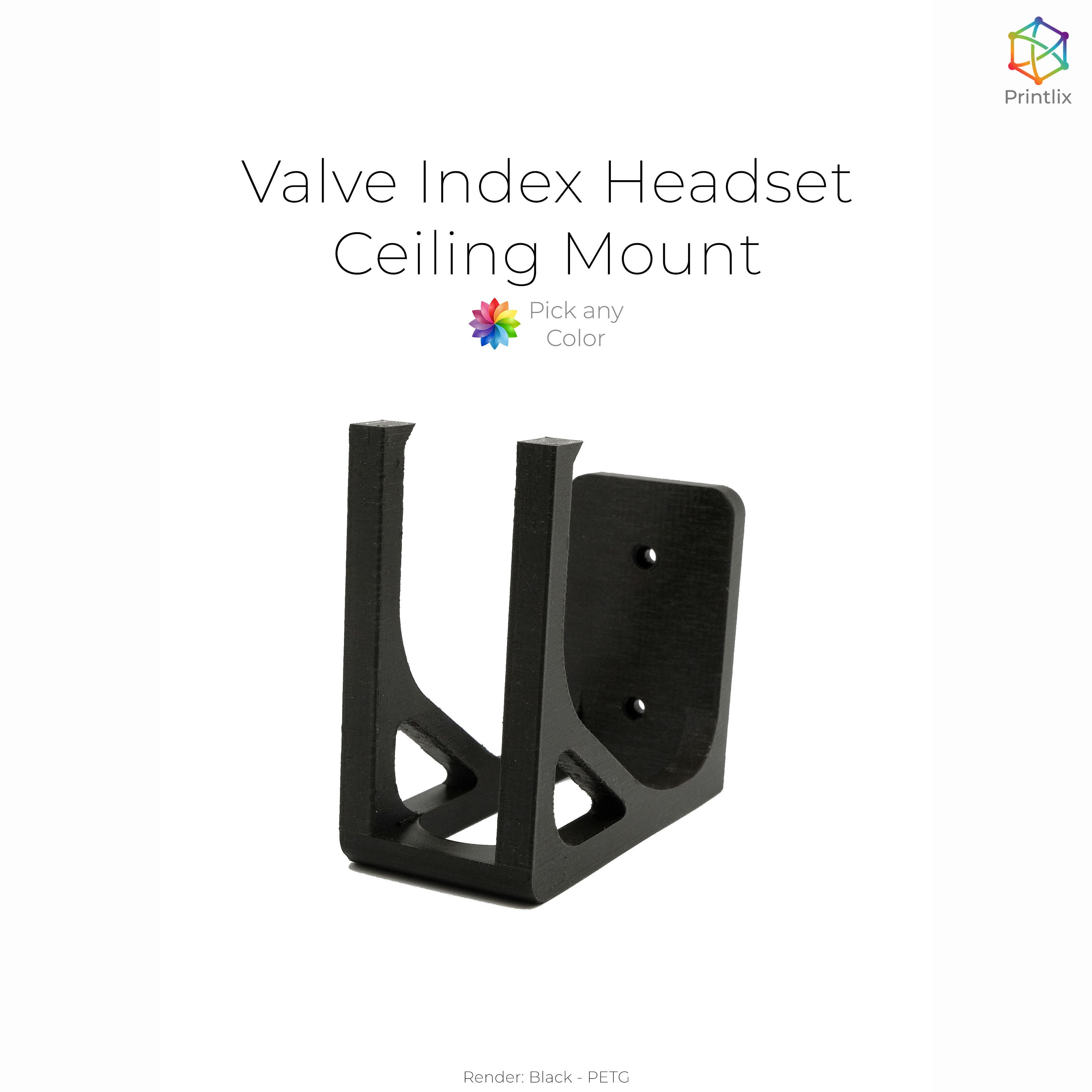 Valve Index Ceiling Headset Wall Mount Stand - Custom Color VR ...