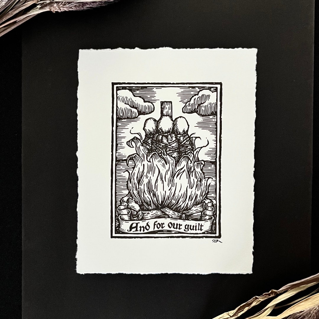 The Black Death Burning Art Print - Etsy