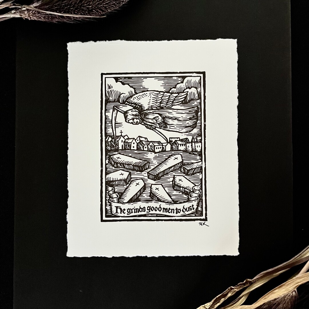 The Black Death Angel Art Print - Etsy