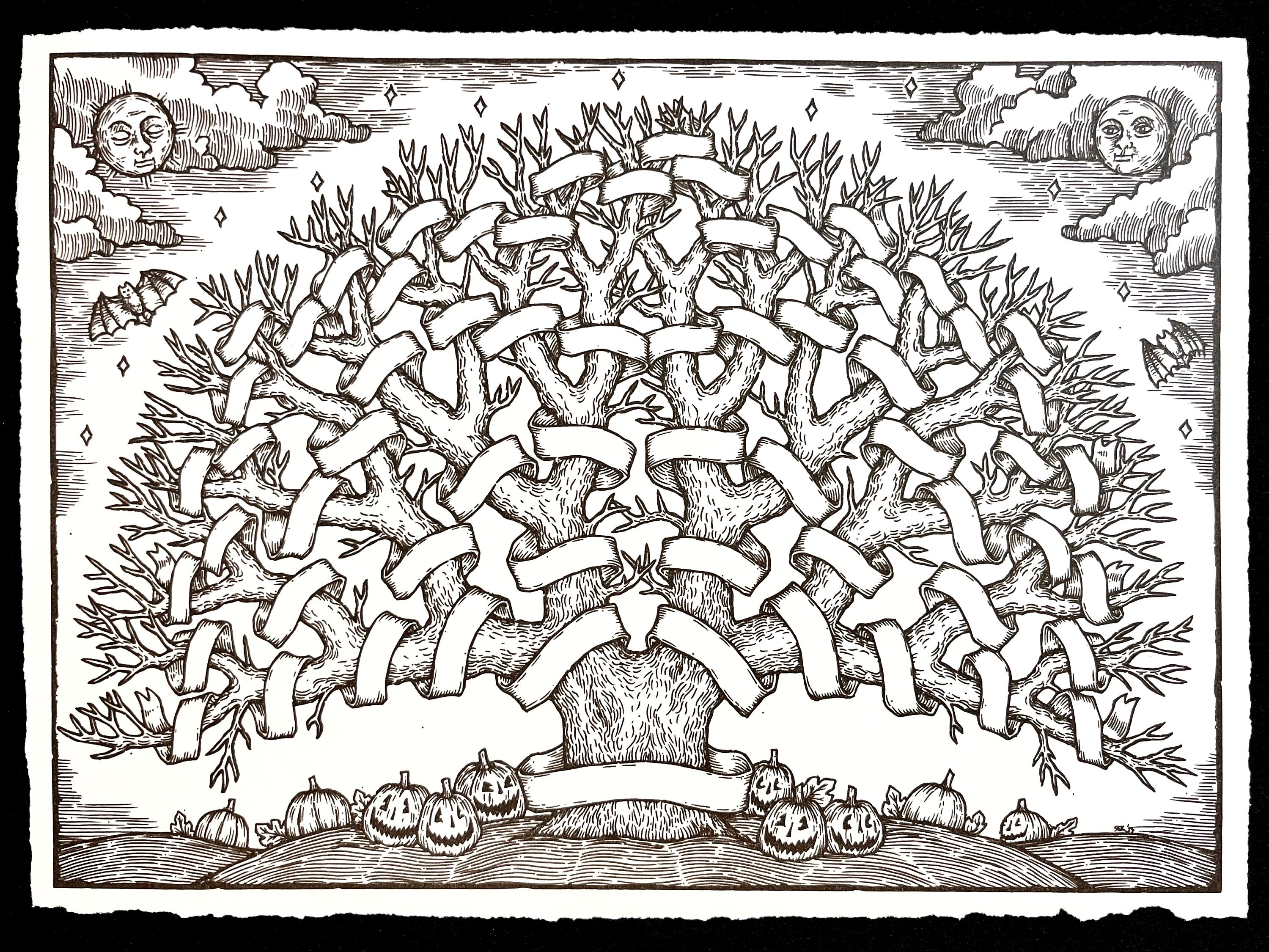 Spooky Family Tree Fillable Art Print - Etsy