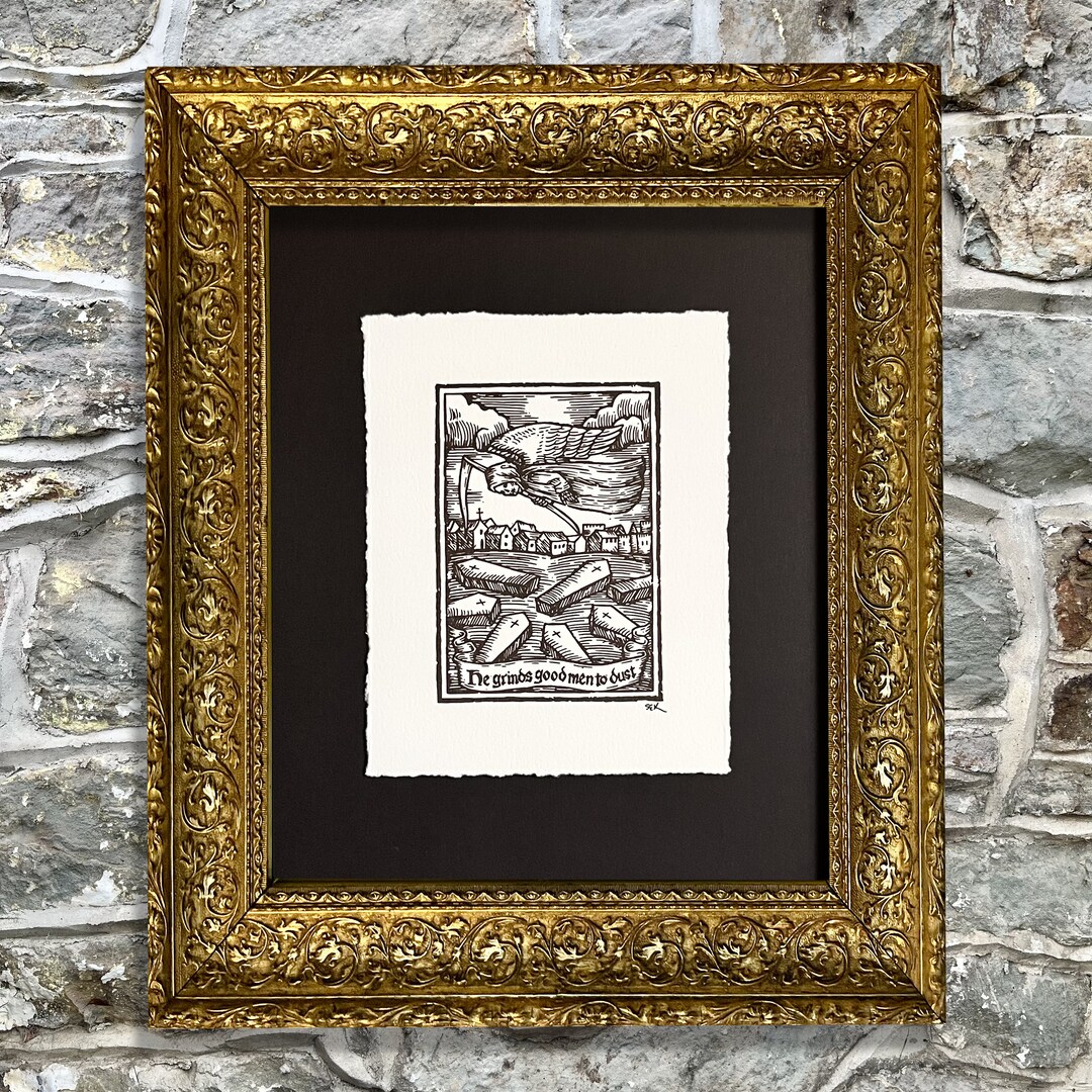 The Black Death Angel Art Print - Etsy