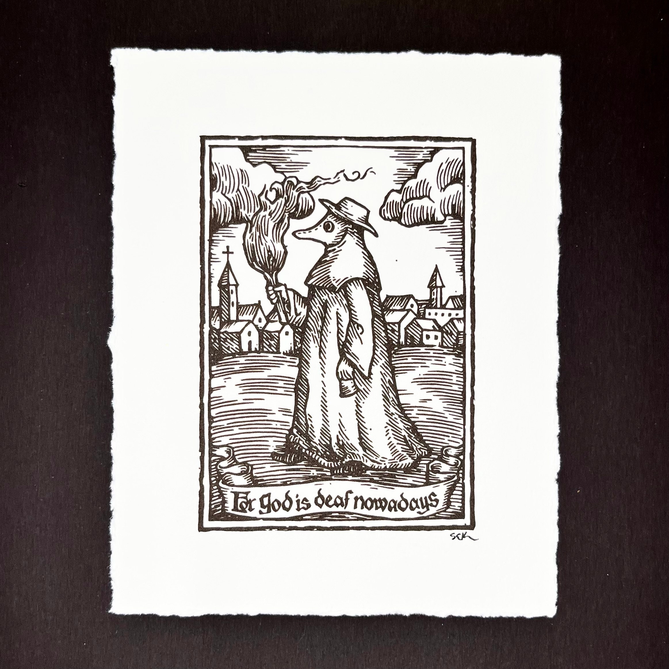 The Black Death Plague Doctor Art Print - Etsy