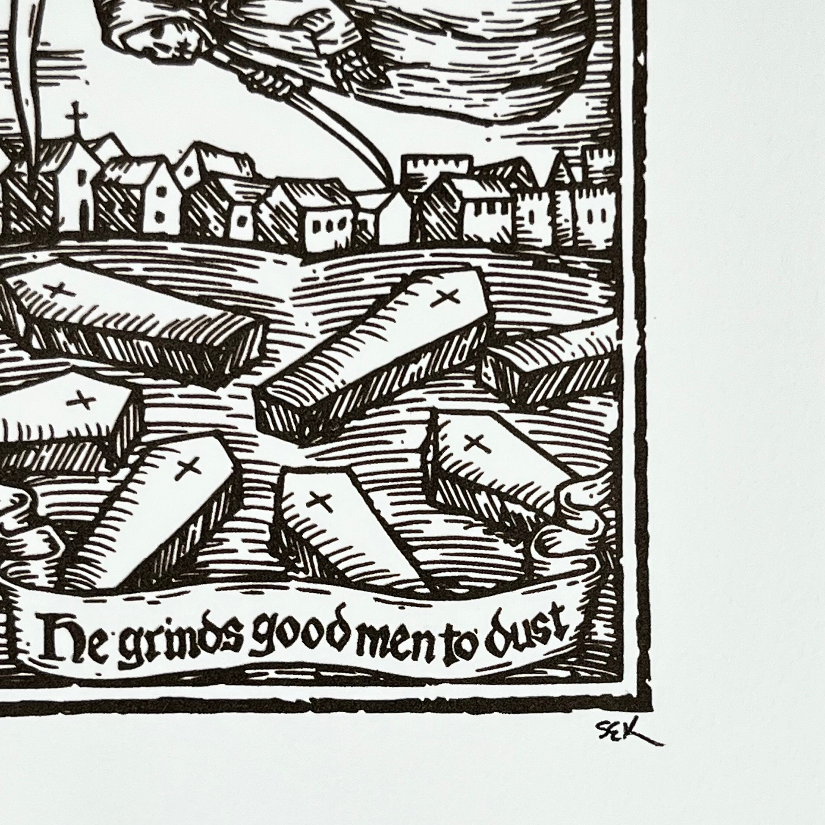 The Black Death Angel Art Print - Etsy