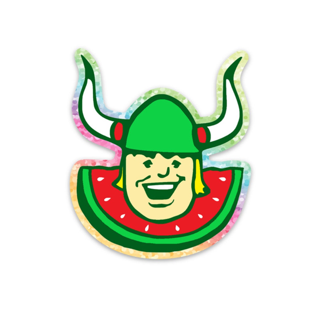 Lars the Watermelon Warrior - Melon Head Sticker - Etsy