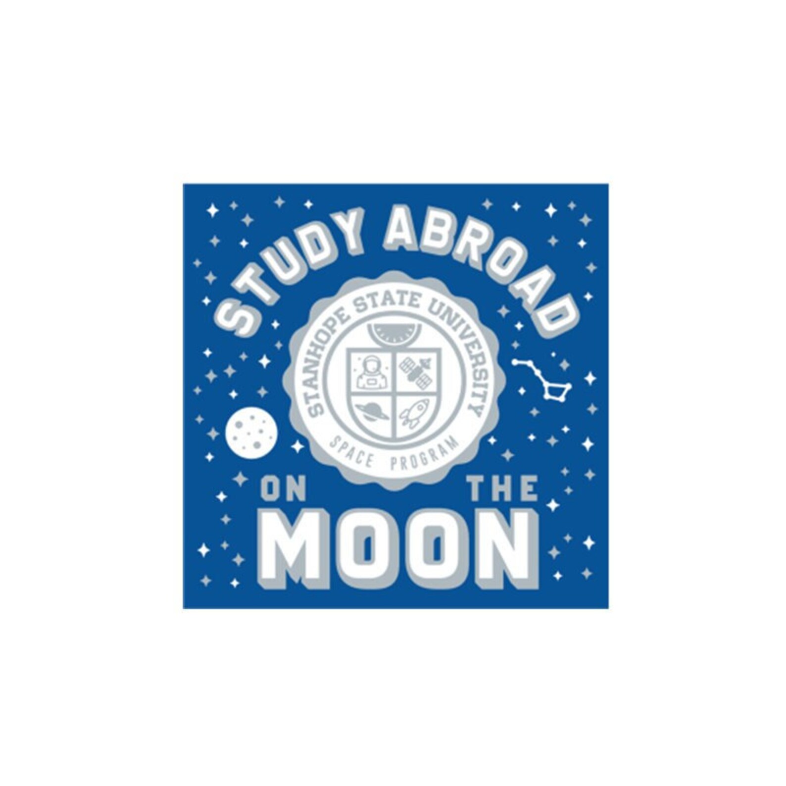 Study Abroad Space Program - the Moon - Sticker - Etsy