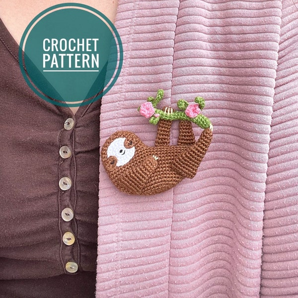 Sloth Brooch - Etsy