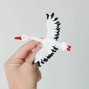 Stork Crochet Pattern Crochet Brooch Pattern in English Amigurumi Bird ...
