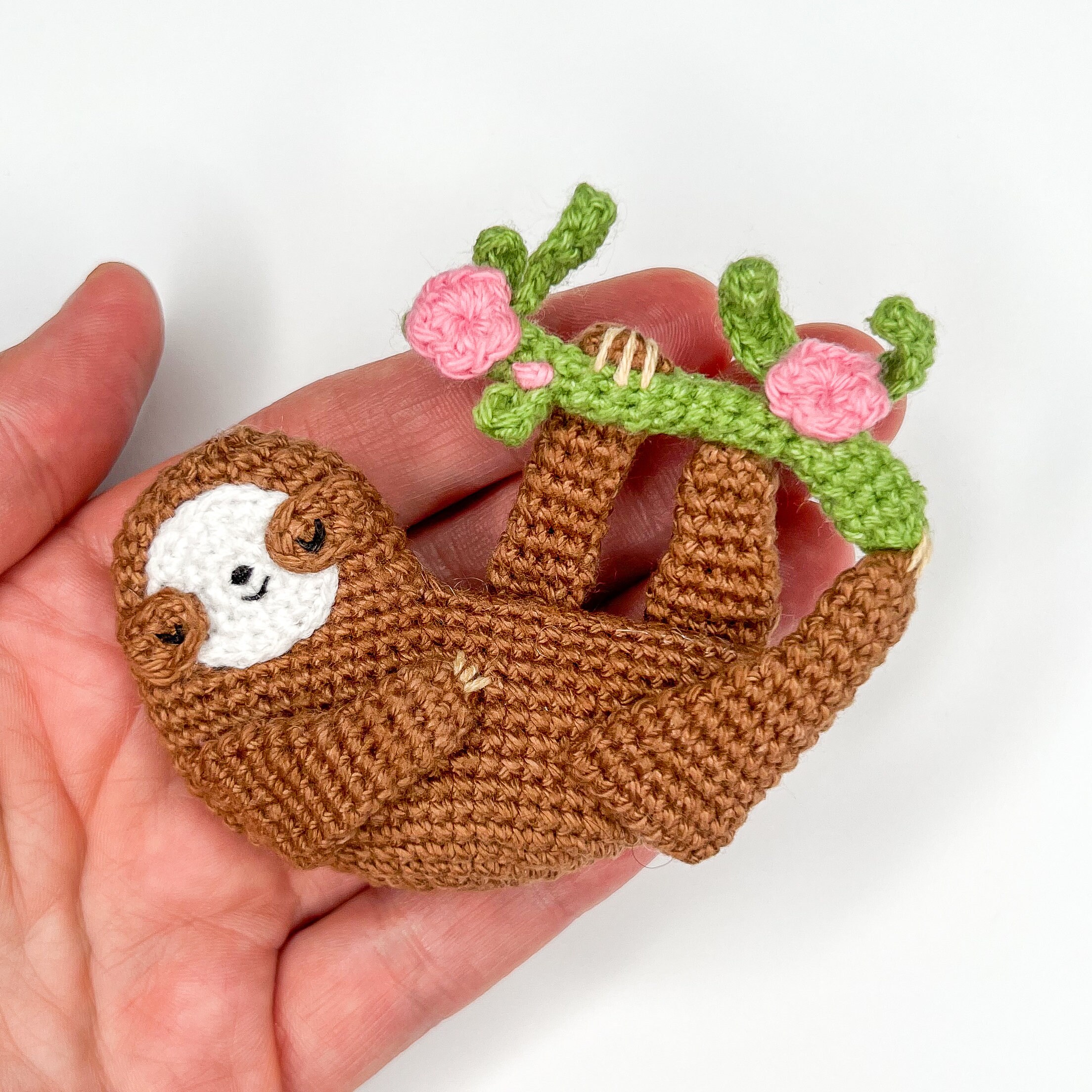 Sloth Crochet Pattern Stuffed Sloth Crochet Brooch English - Etsy