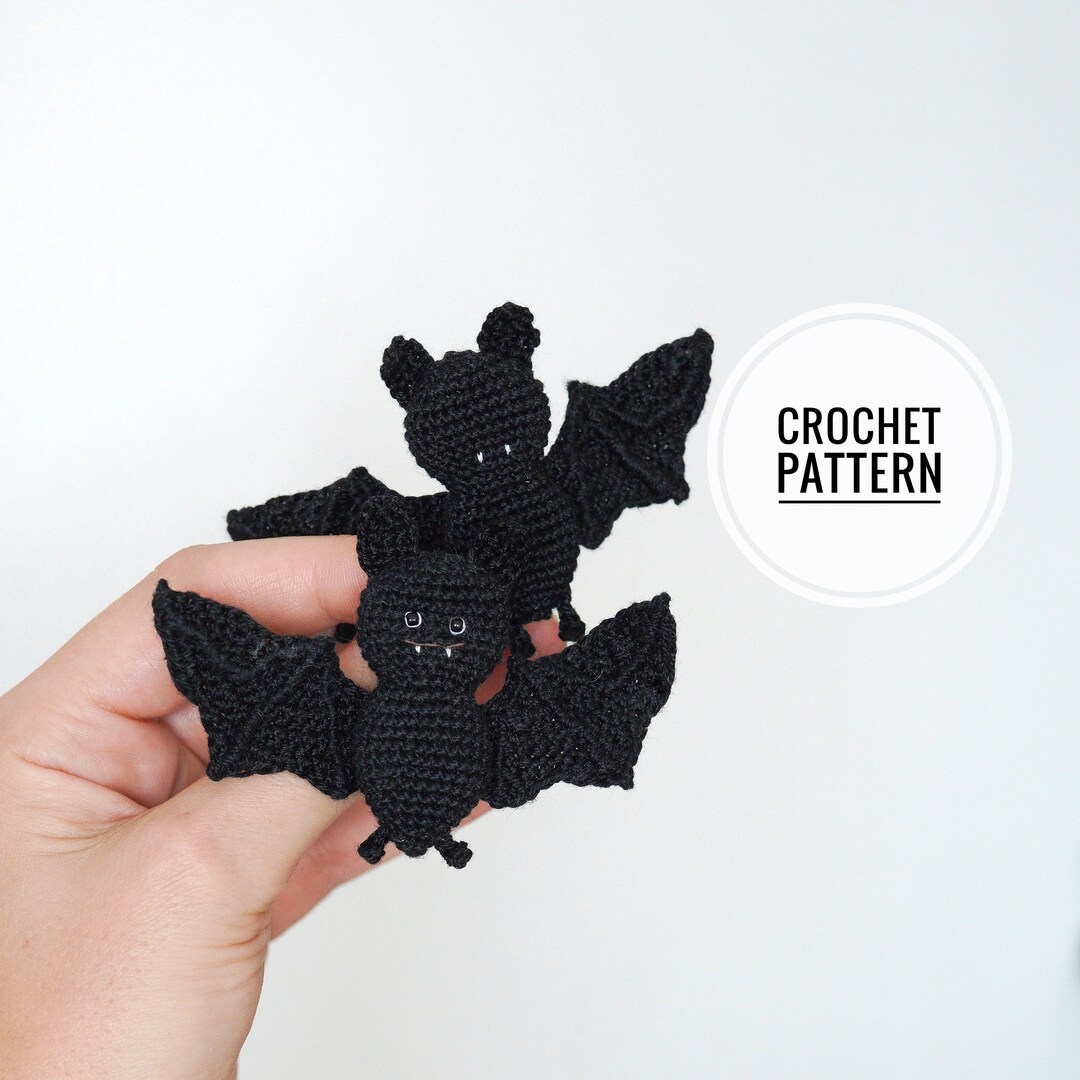 Bat Crochet Pattern Crochet Brooch Bat English Pattern Amigurumi ...