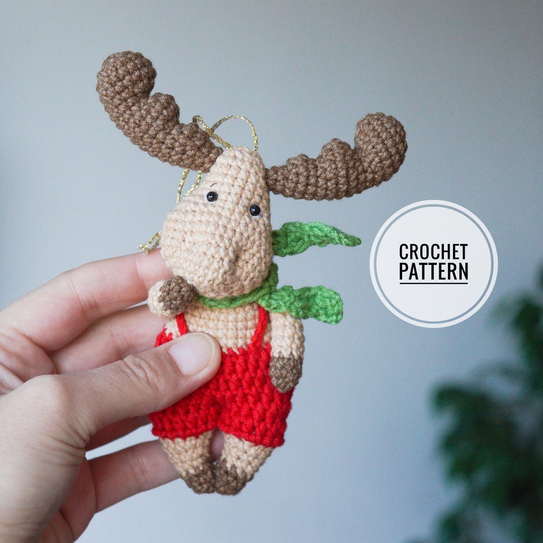 Crochet Moose Pattern English Pattern Christmas Moose Pattern Amigurumi ...