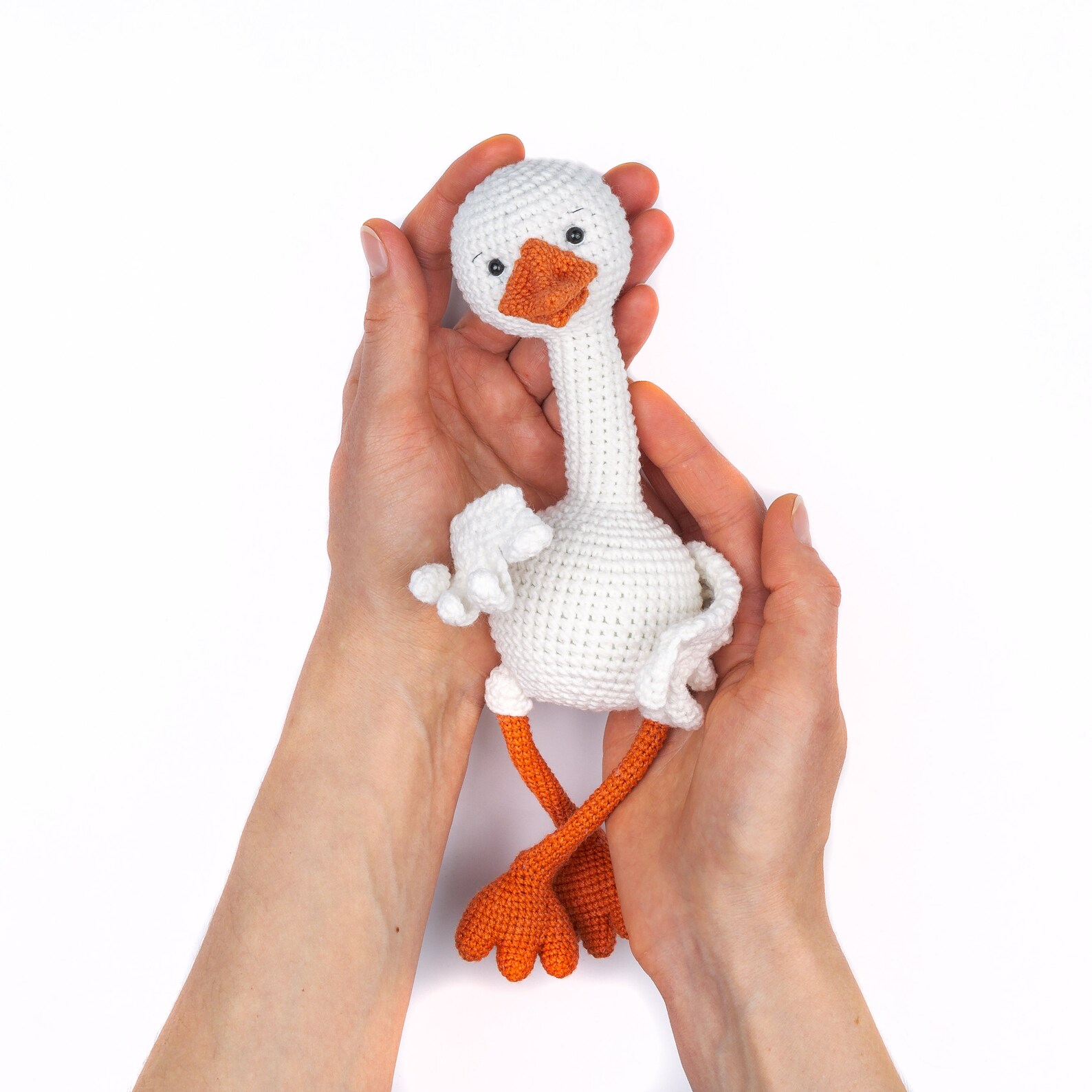 2 Crochet PATTERN in English Amigurumi Toy Brown Bear and White Goose ...