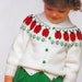 Childs Ladybugs Cardigan Knitting Pattern | Lady Beetle Yoke Sweater ...