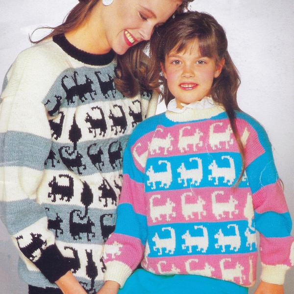 Moo Cow Sweater Knitting Pattern | Child Sizes Pullover Jumper ...