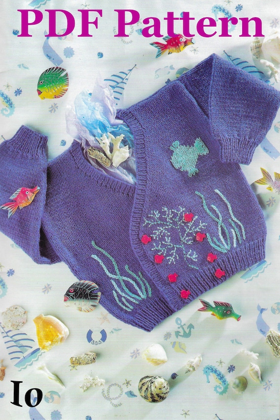 Under the Sea Sweater Knitting Pattern Double Breasted | Etsy
