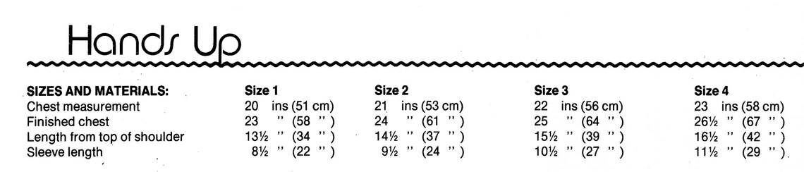 Hands up Pullover Sweater Knitting Pattern Child Sizes Handprints ...