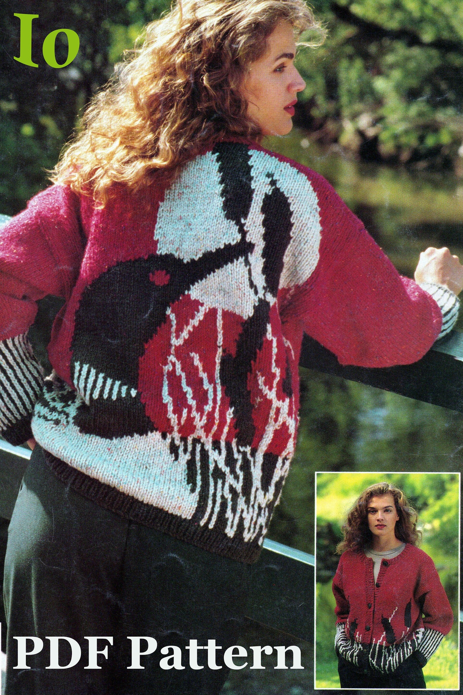 Loon Cardigan Sweater Knitting Pattern | Intarsia Fair Isle Colorwork ...