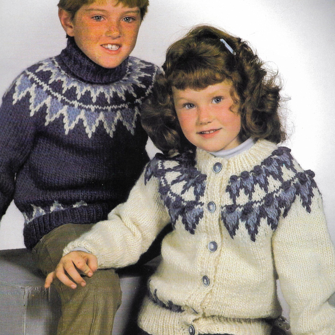 Childs Lopi Sweater Knitting Pattern | Vintage 1983 Design | Pullover ...