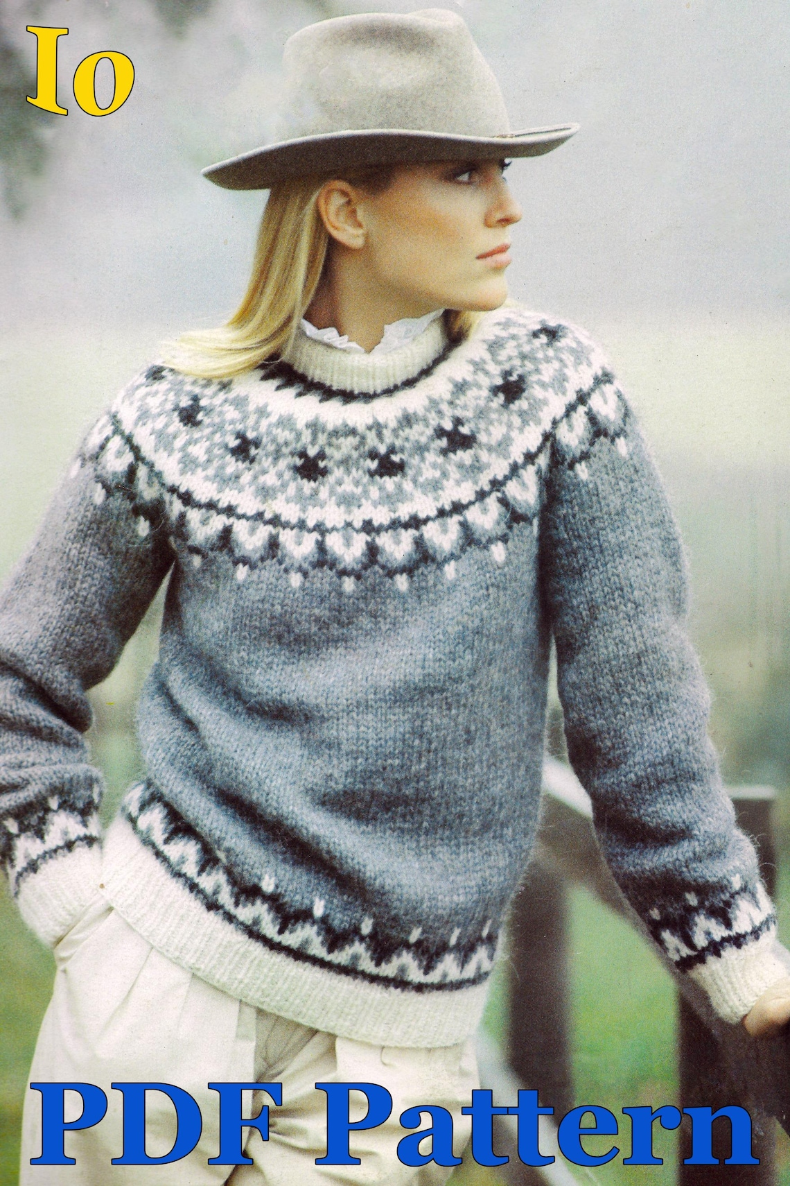 Icelandic Lopi Sweater Knitting Pattern | Vintage 1982 | Fair Isle ...