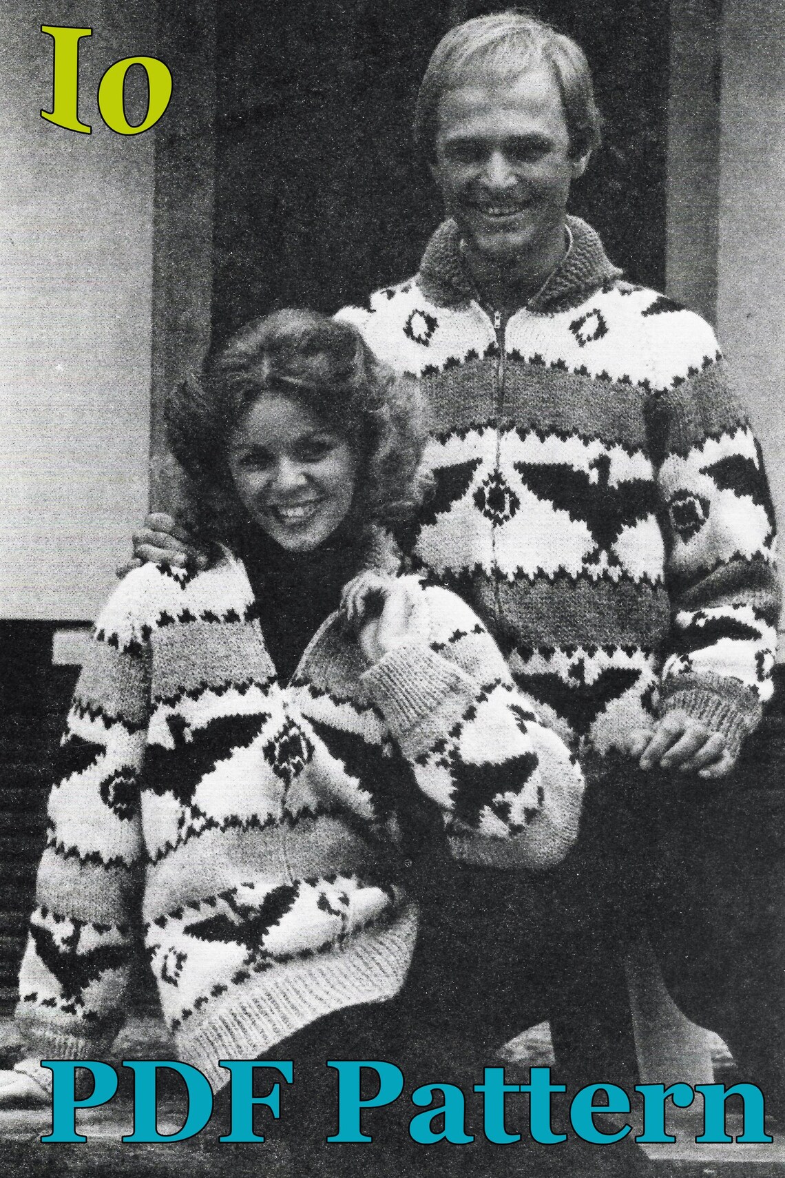 Thunderbird Jacket Knitting Pattern | Vintage Intarsia Stranded ...