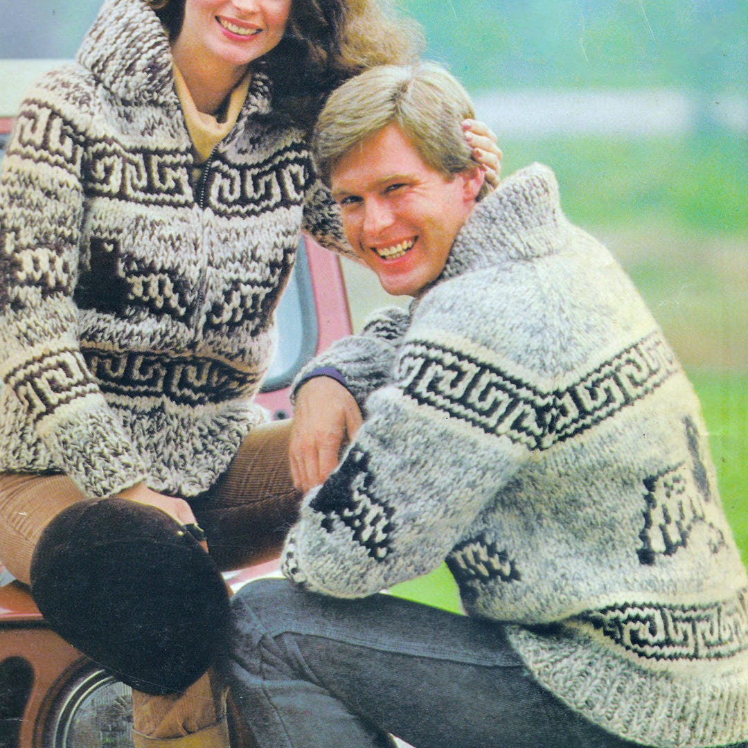 Eagle Cowichan Jacket Knitting Pattern | Vintage 1975 Design | Fair ...