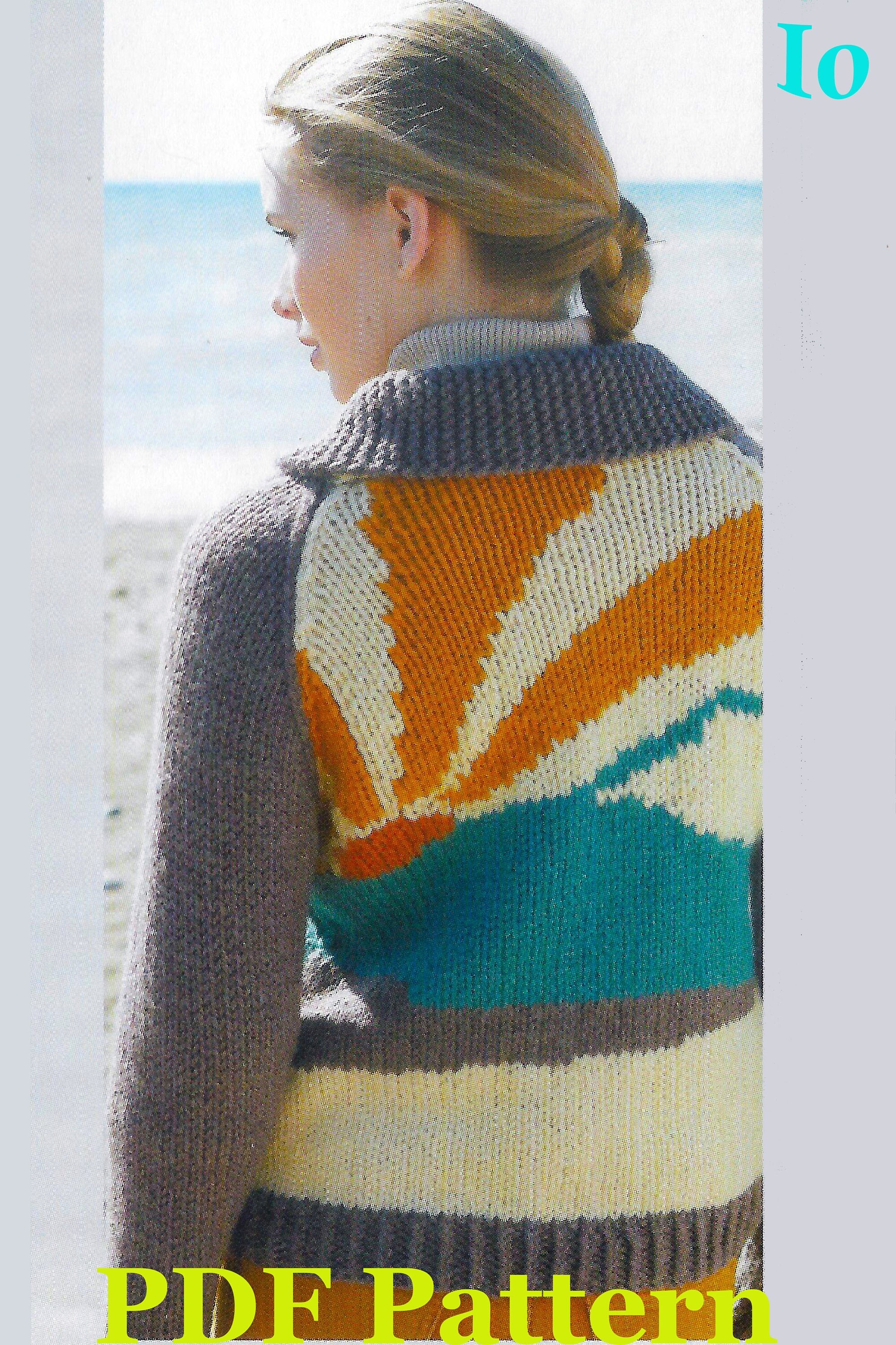Coastal Cardi Knitting Pattern Sunset Sunrise Zipper Jacket - Etsy