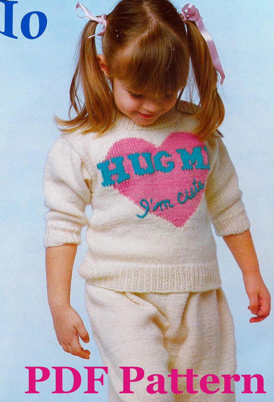 Hug Me I'm Cute Sweater Set Knitting Pattern | Childs Sizes 9 Months to ...