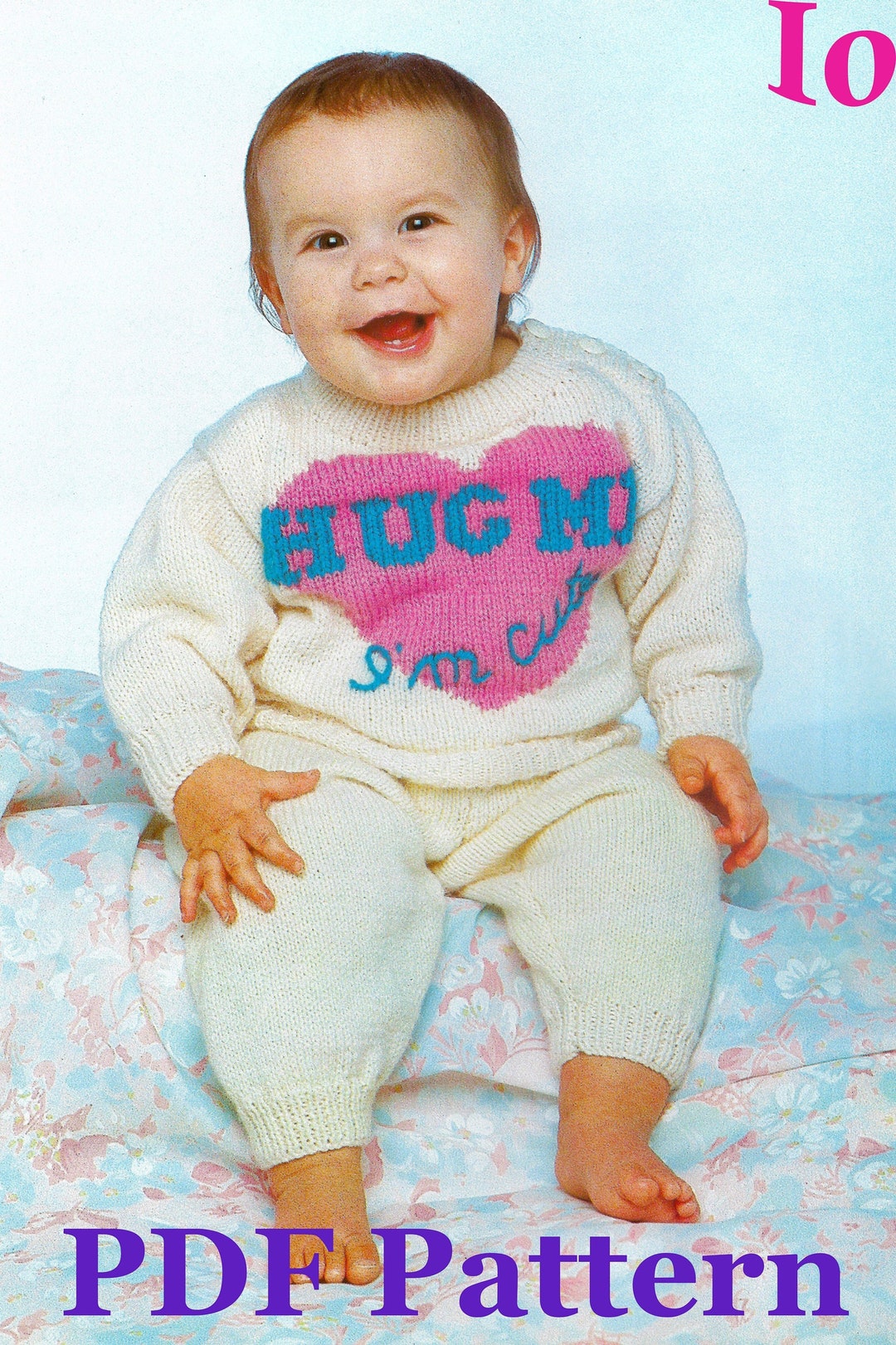 Hug Me I'm Cute Sweater Set Knitting Pattern | Childs Sizes 9 Months to ...