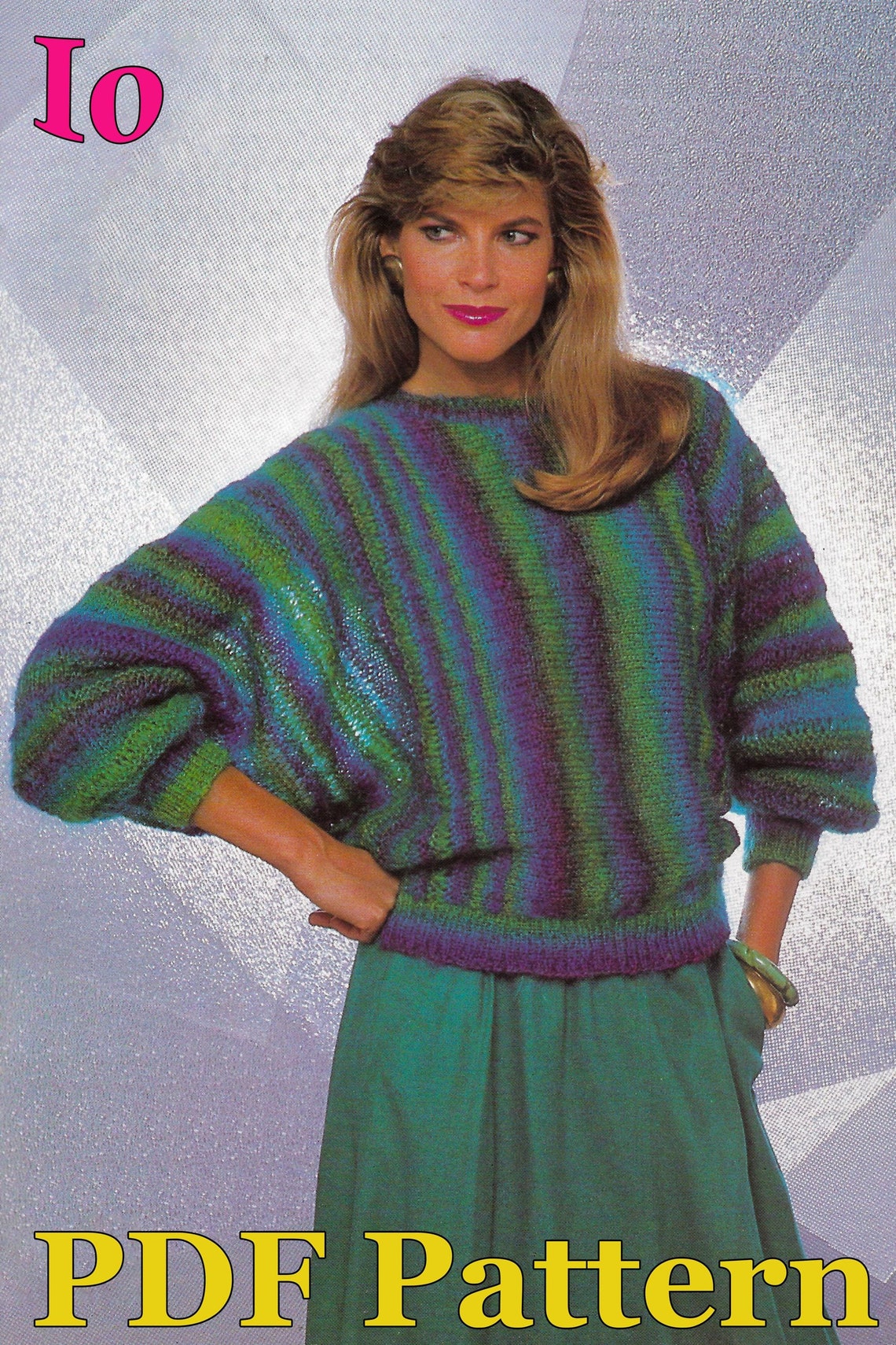 Dramatic Dolman Sweater Knitting Pattern | Vintage 1986 Women's ...