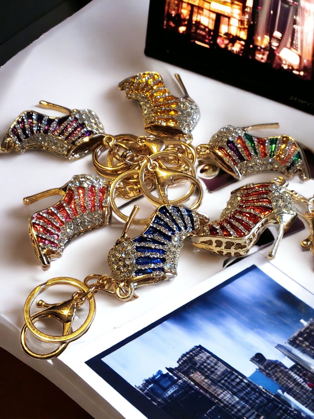 Stiletto Keychain, High Heel Bag Charm, Shoe Lover Key Ring, Glamorous ...