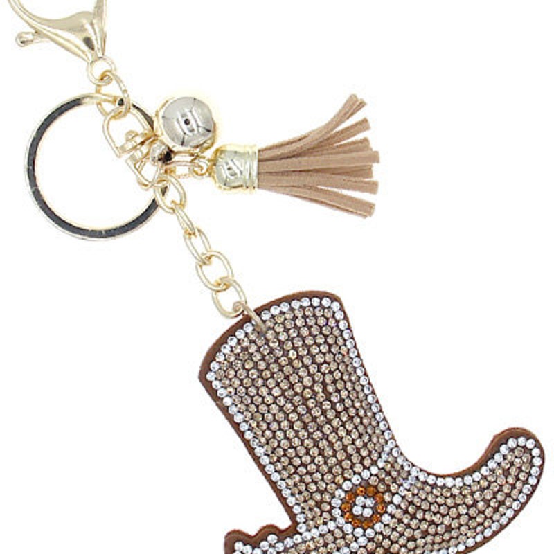 Cowgirl Boot Keychain - Etsy