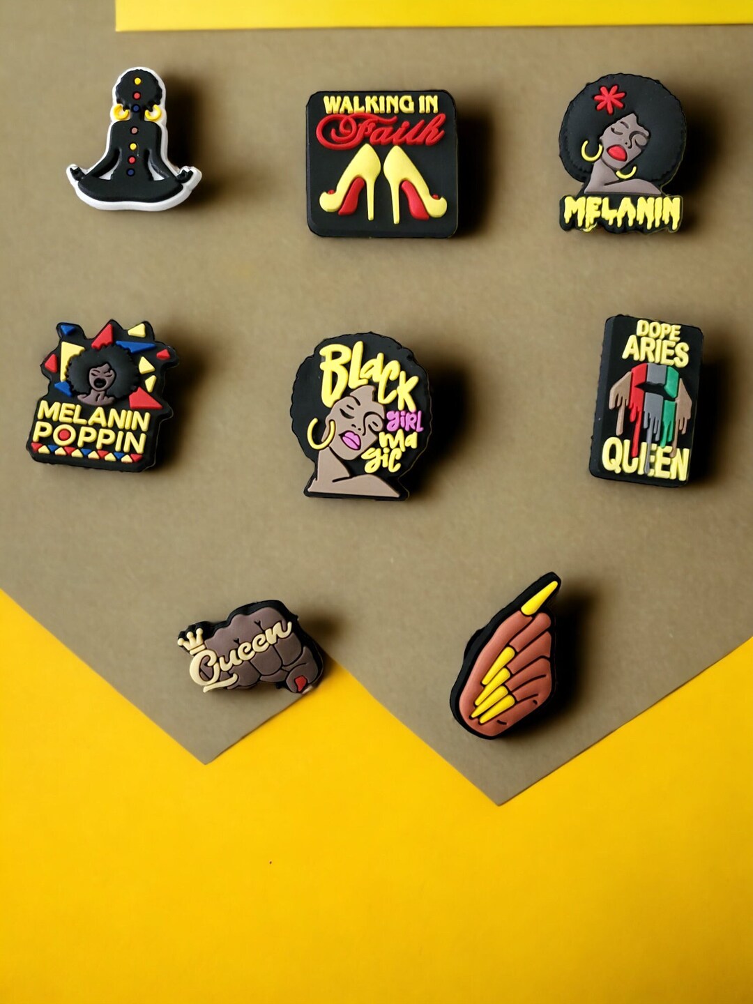 Black Girl Magic Croc Charms, Melanin Shoe Charms - Etsy