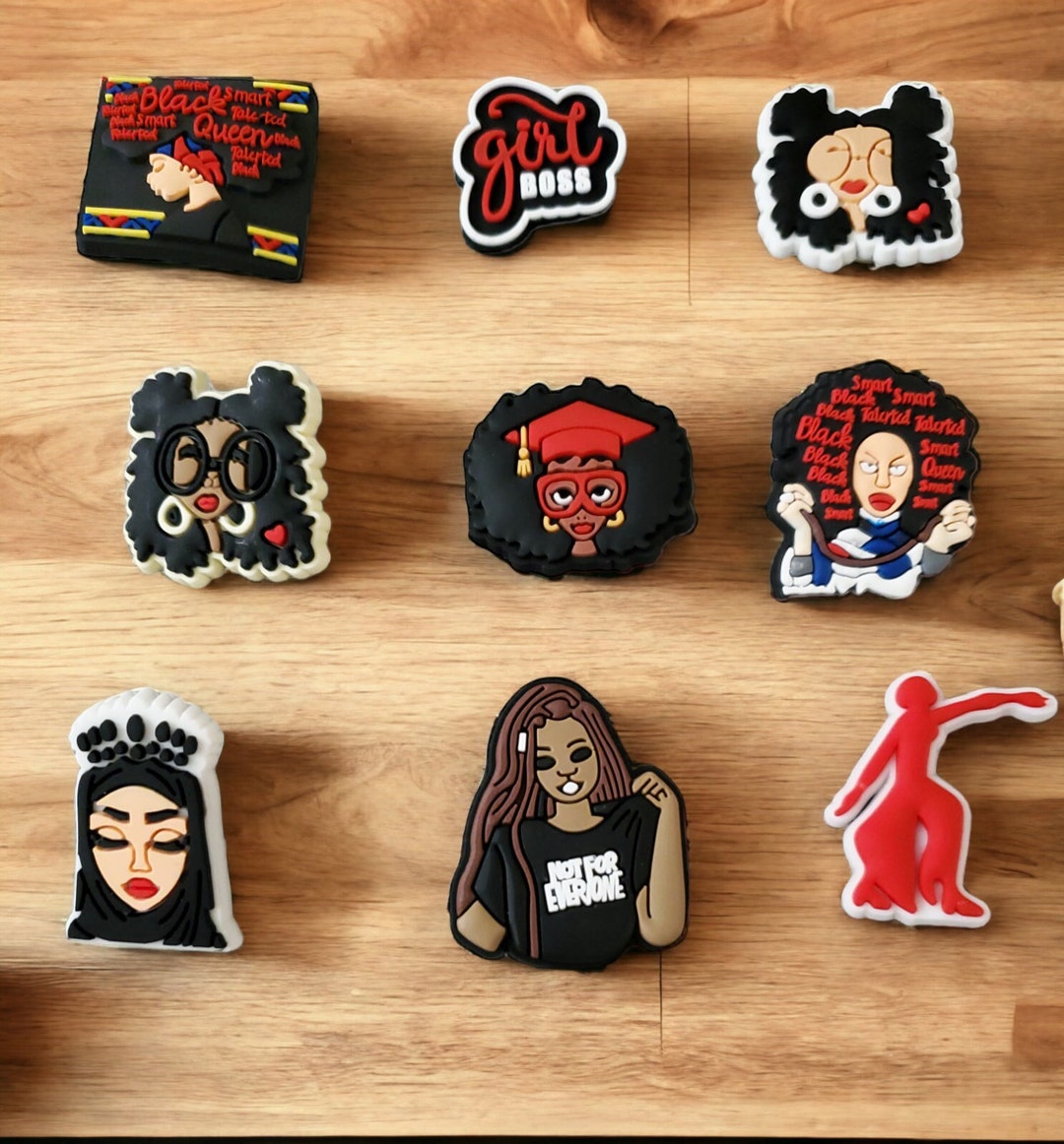 Black Girl Magic Shoe Charms for Crocs, Melanin Shoe Charms, Clog ...