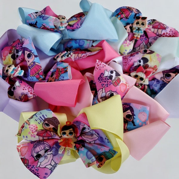 6 Inch Girl Hair Bows - Etsy