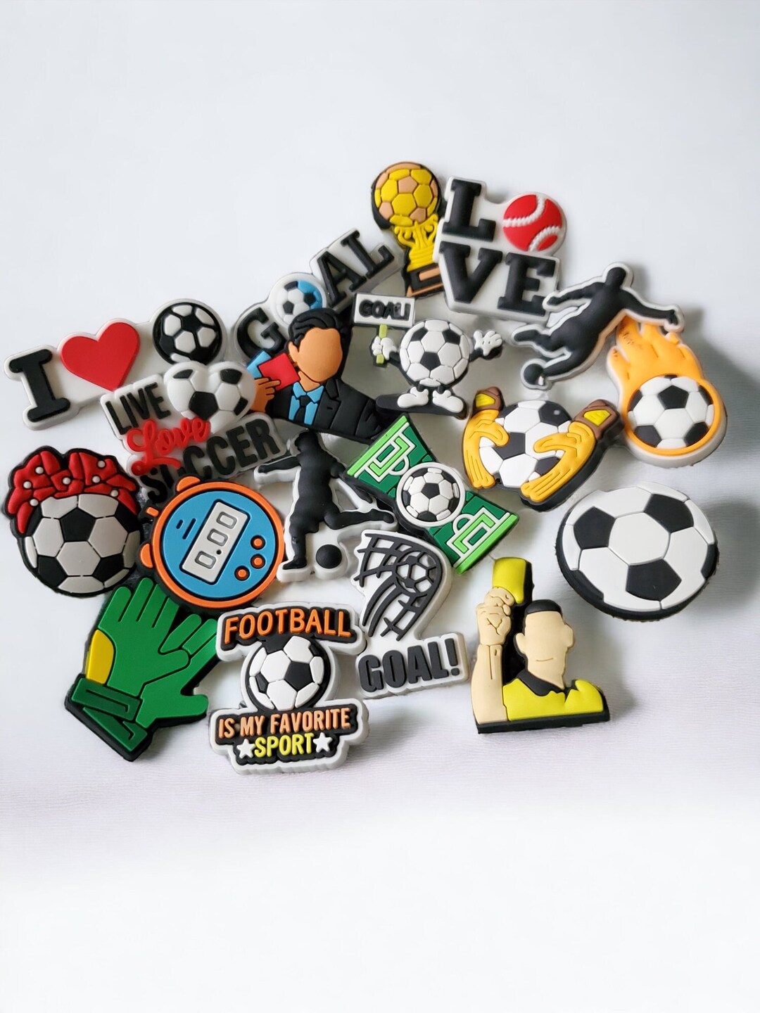 Soccer Croc Charms, Sports-themed Croc Jibbitz, Soccer Ball Croc ...