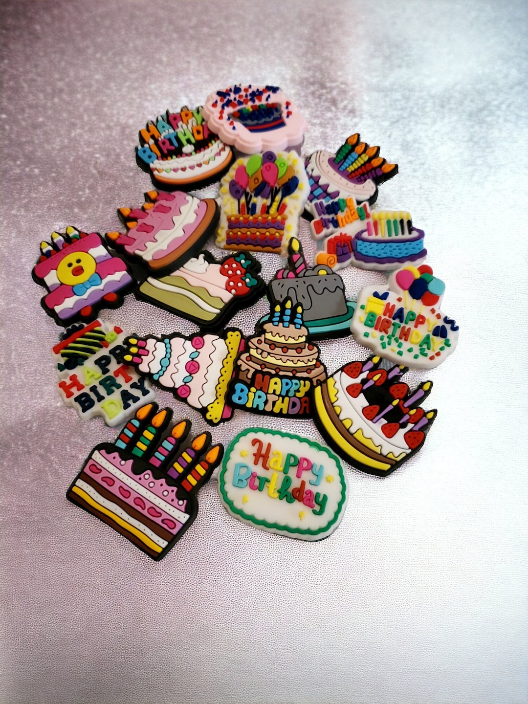 Happy Birthday Croc Charms, Celebration Jibbitz, Confetti Shoe Decor ...