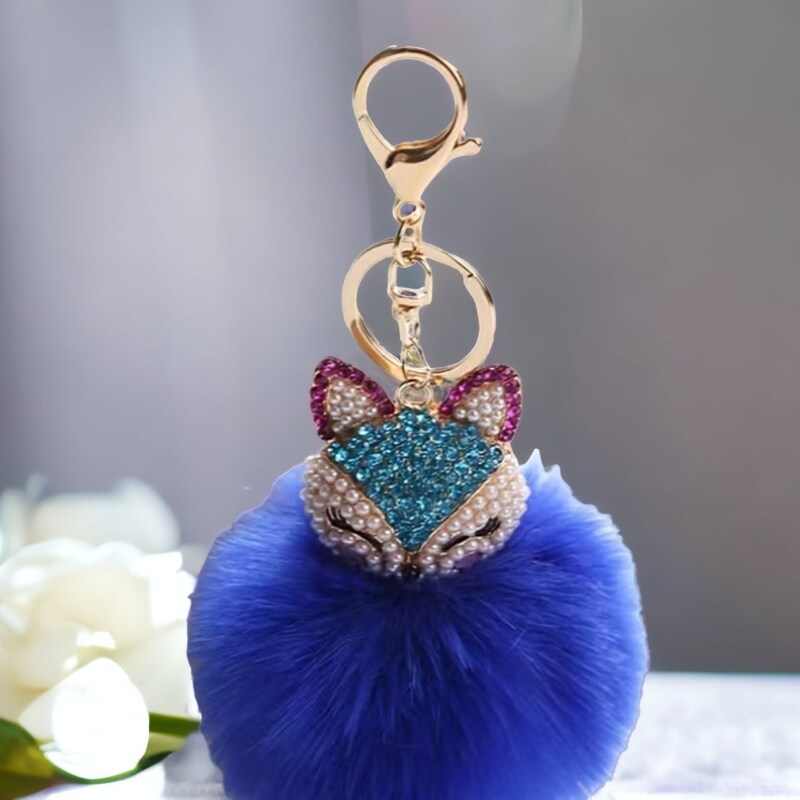 Fur Ball Keychain - Etsy