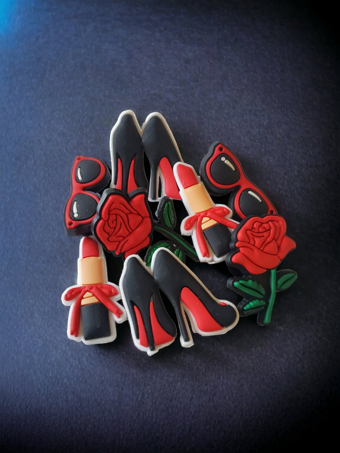 Croc Charms, Crimson Croc Jibbitz, Scarlet Croc Charms, Ruby Red ...