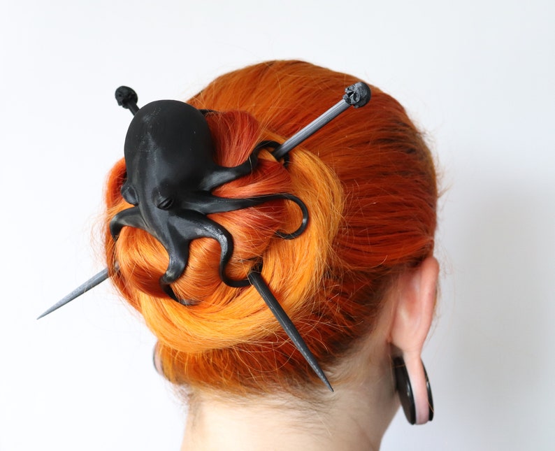 Octopus Hairpin Bun Cover Hair Accessories Cosplay Hair Embellishments ...