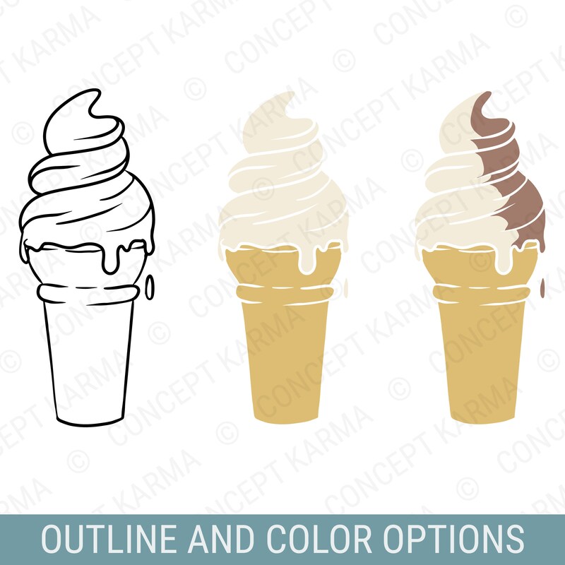 Ice Cream Clip Art - Etsy