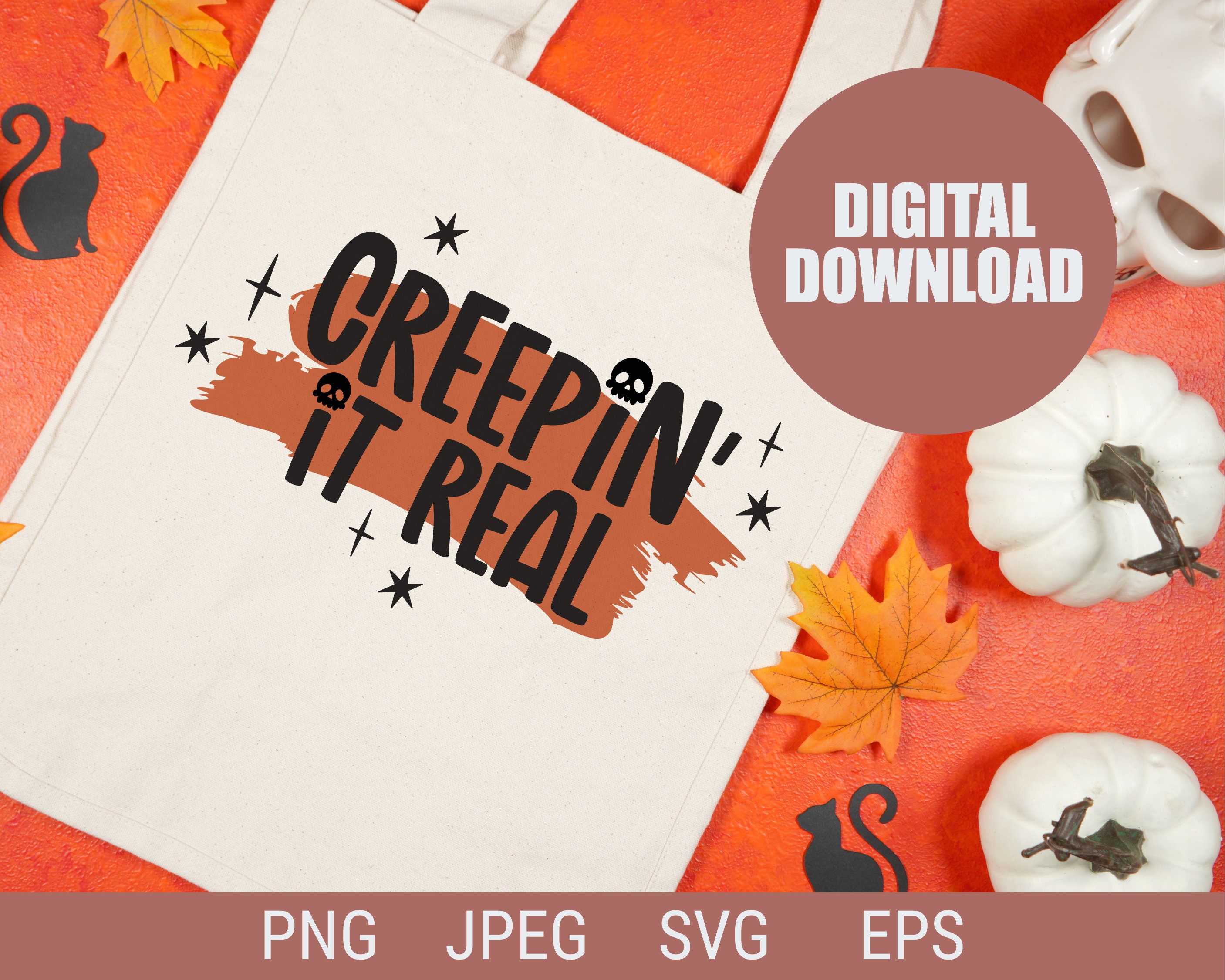 Creepin It Real Svg | Spooky Season Svg | Halloween Shirt Svg | Spooky ...