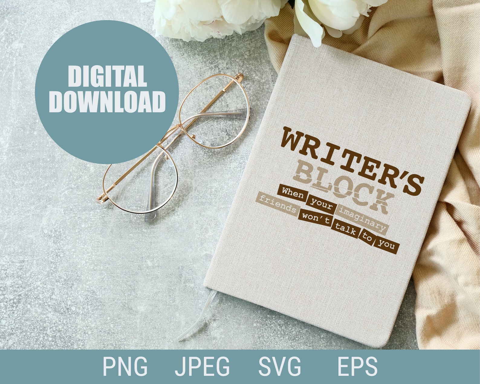 Author Svg | Writer Svg | Writer's Block Svg | Imaginary Friends Svg ...