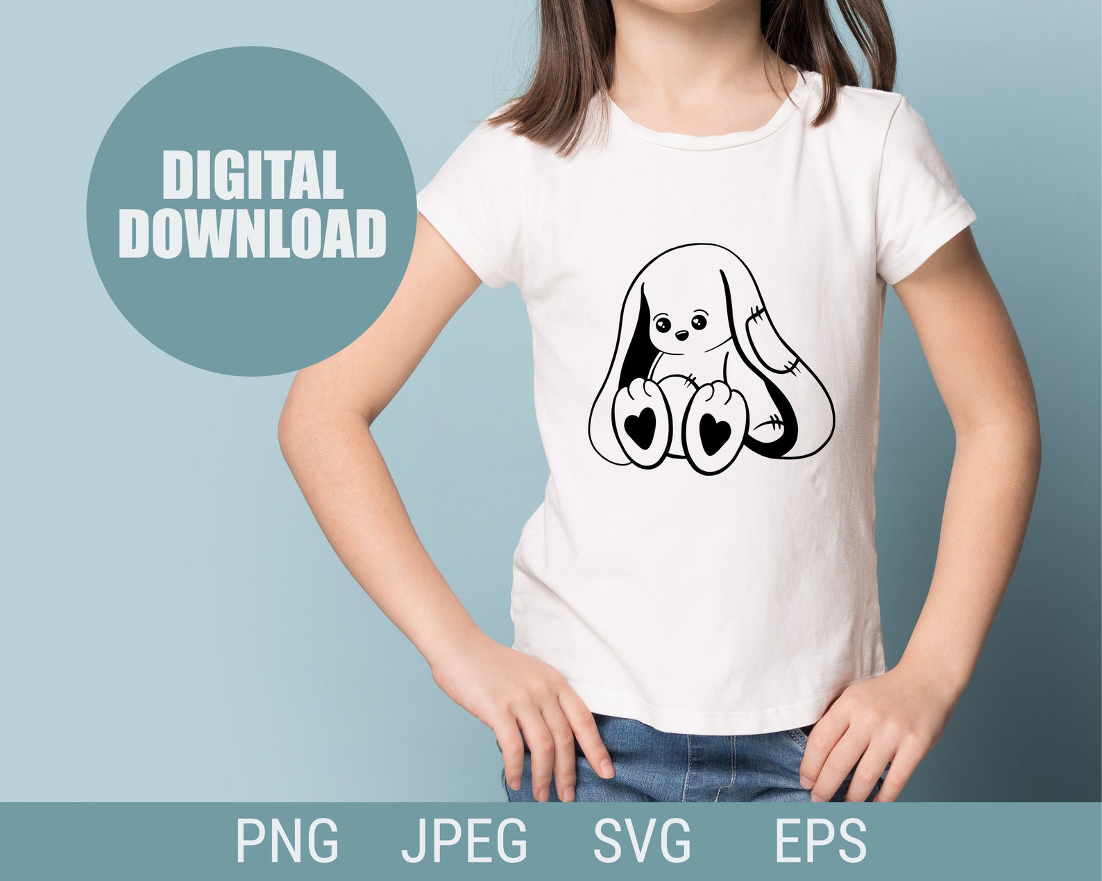 Bunny Svg Cute Baby Rabbit Svg Cute Rabbit Svg Happy Easter Svg Spring ...