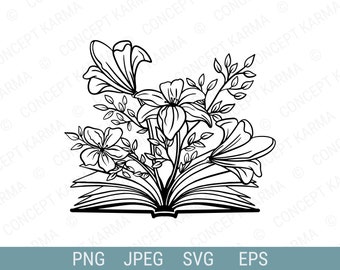 Floral Line Art Book - Etsy