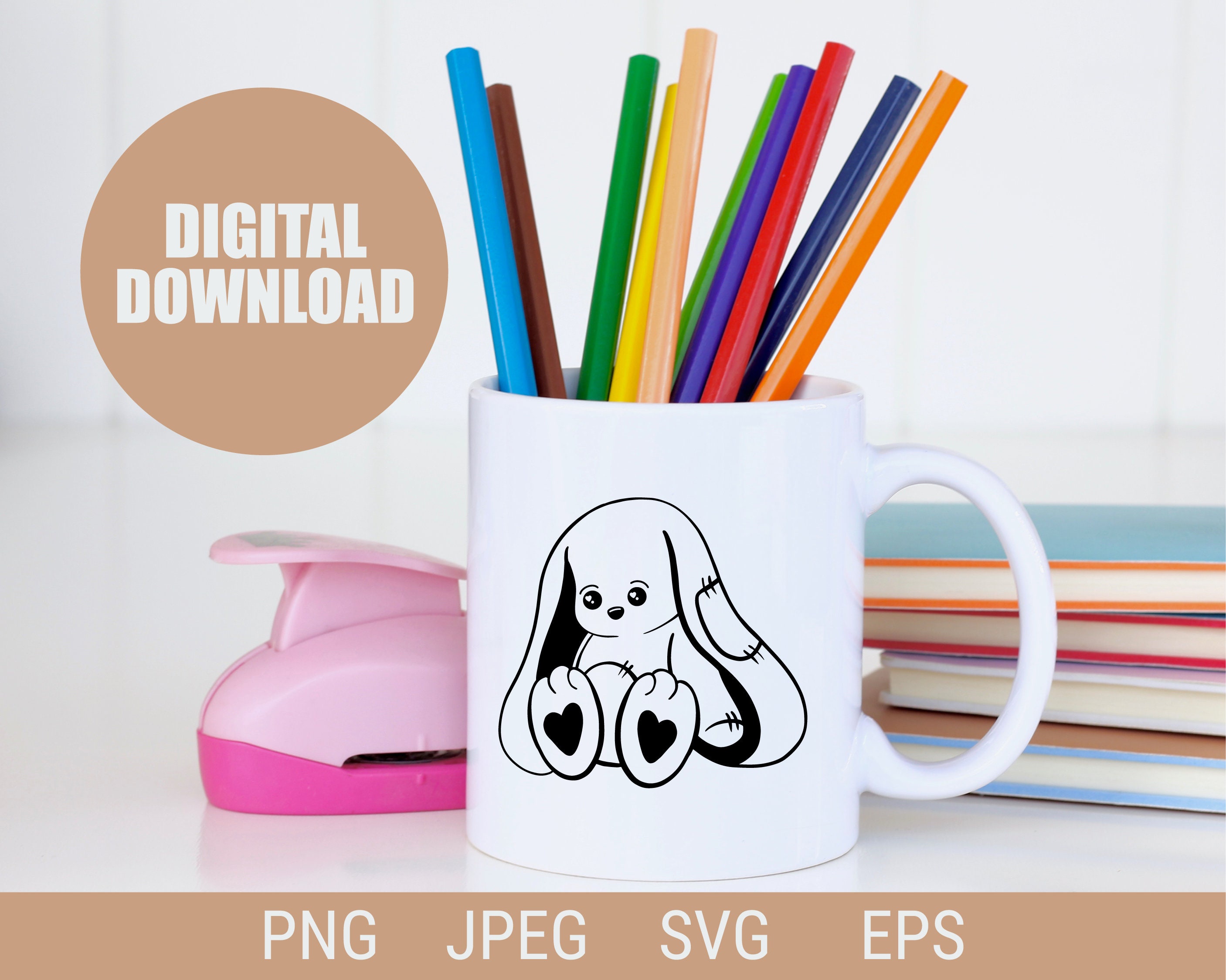 Bunny Svg Cute Baby Rabbit Svg Cute Rabbit Svg Happy Easter Svg Spring ...