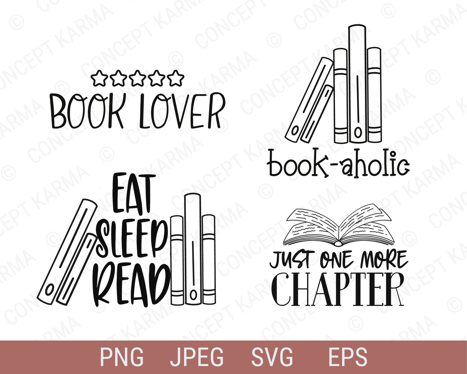 Book Lover Svg Bundle | Reading Books Svg | Book Worm Svg | Book Svg ...