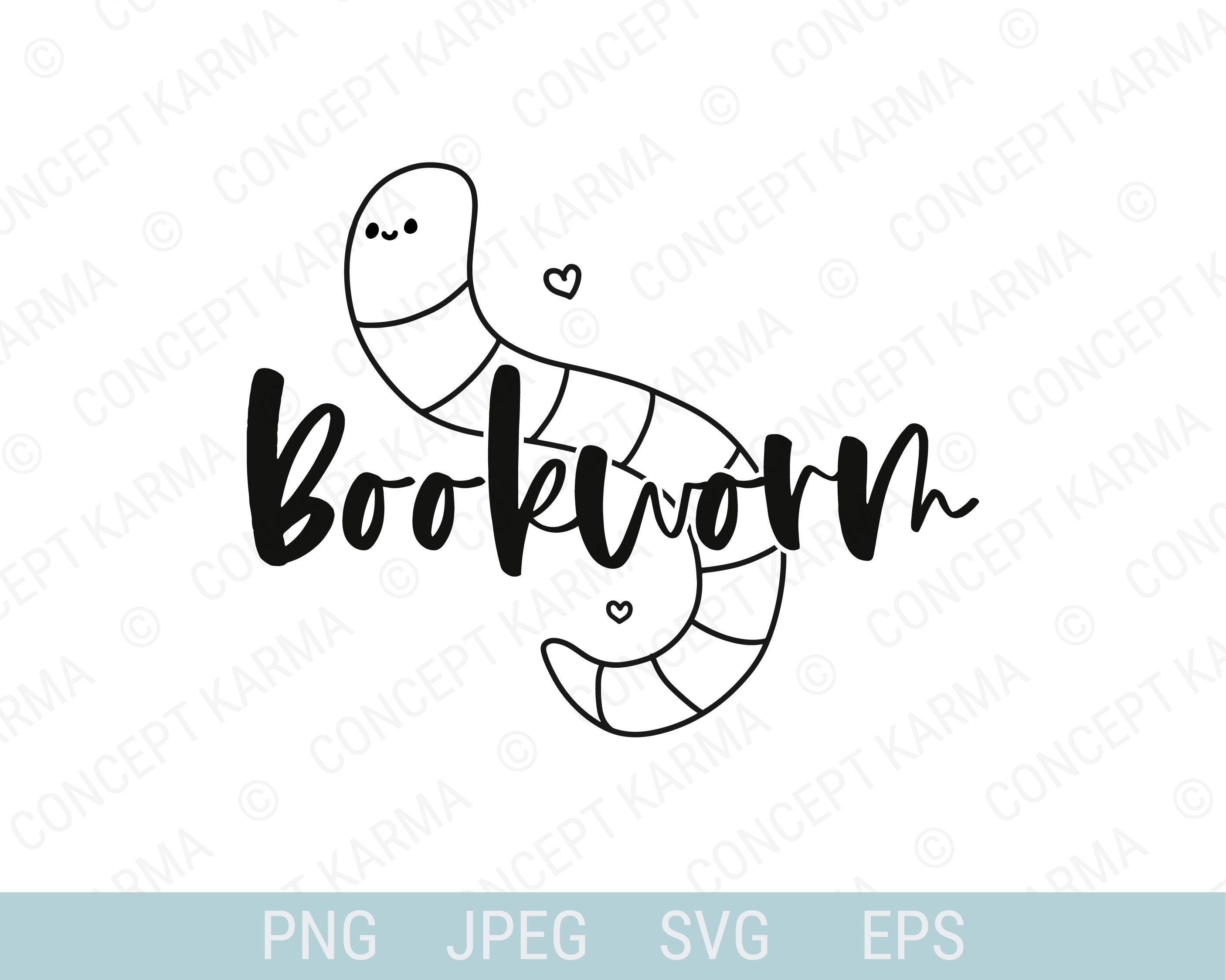 Bookworm Svg | Book Nerd Svg | Reading Svg | Bookish Svg | Hand Drawn ...