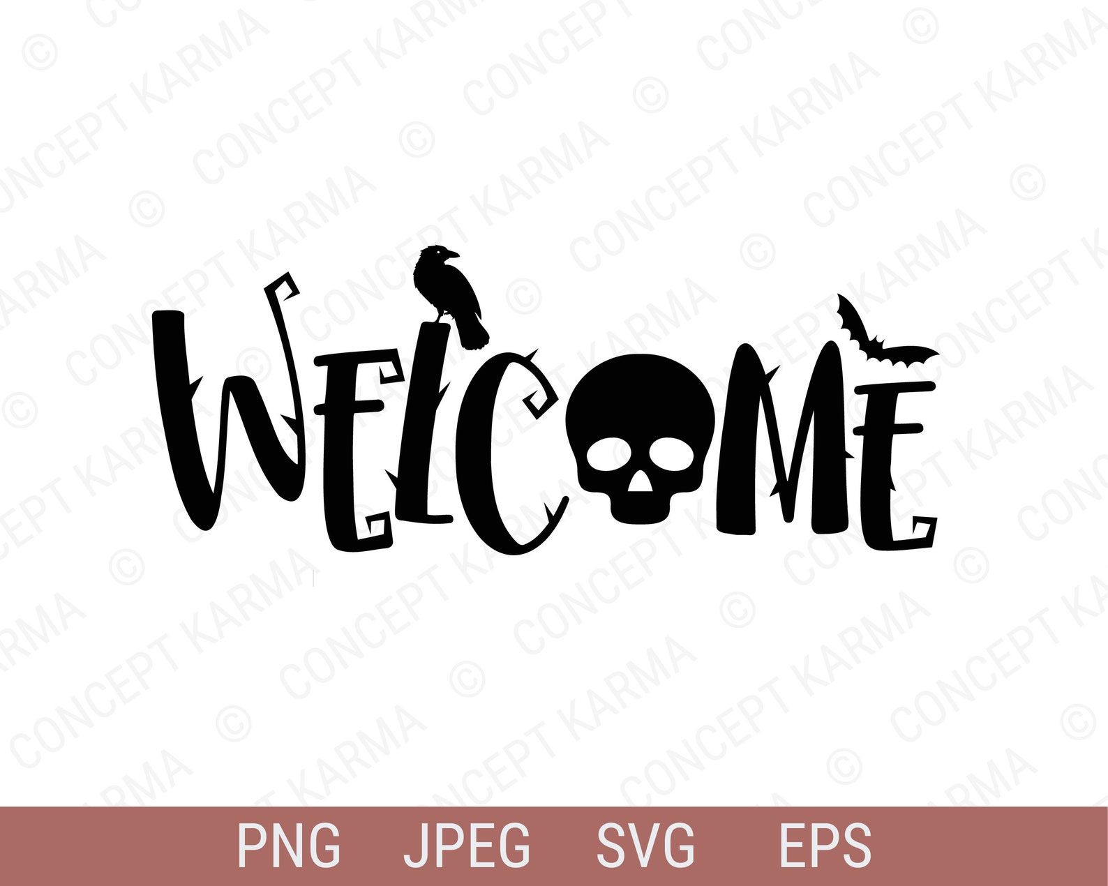 Welcome Sign | Halloween Sign Svg | Spooky Door Sign Svg | Farmhouse ...