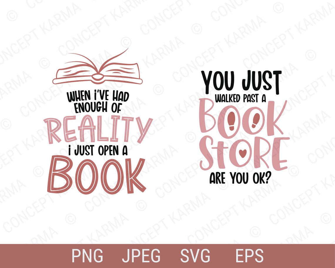 Book Lover Svg Bundle Vol 2 Reading Books Svg Book Worm Svg Book Quotes ...