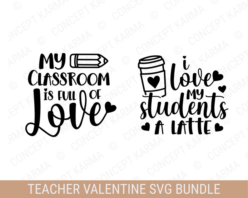 Teacher Valentine Svg Bundle | School Valentine Svg | Teacher Love Svg ...